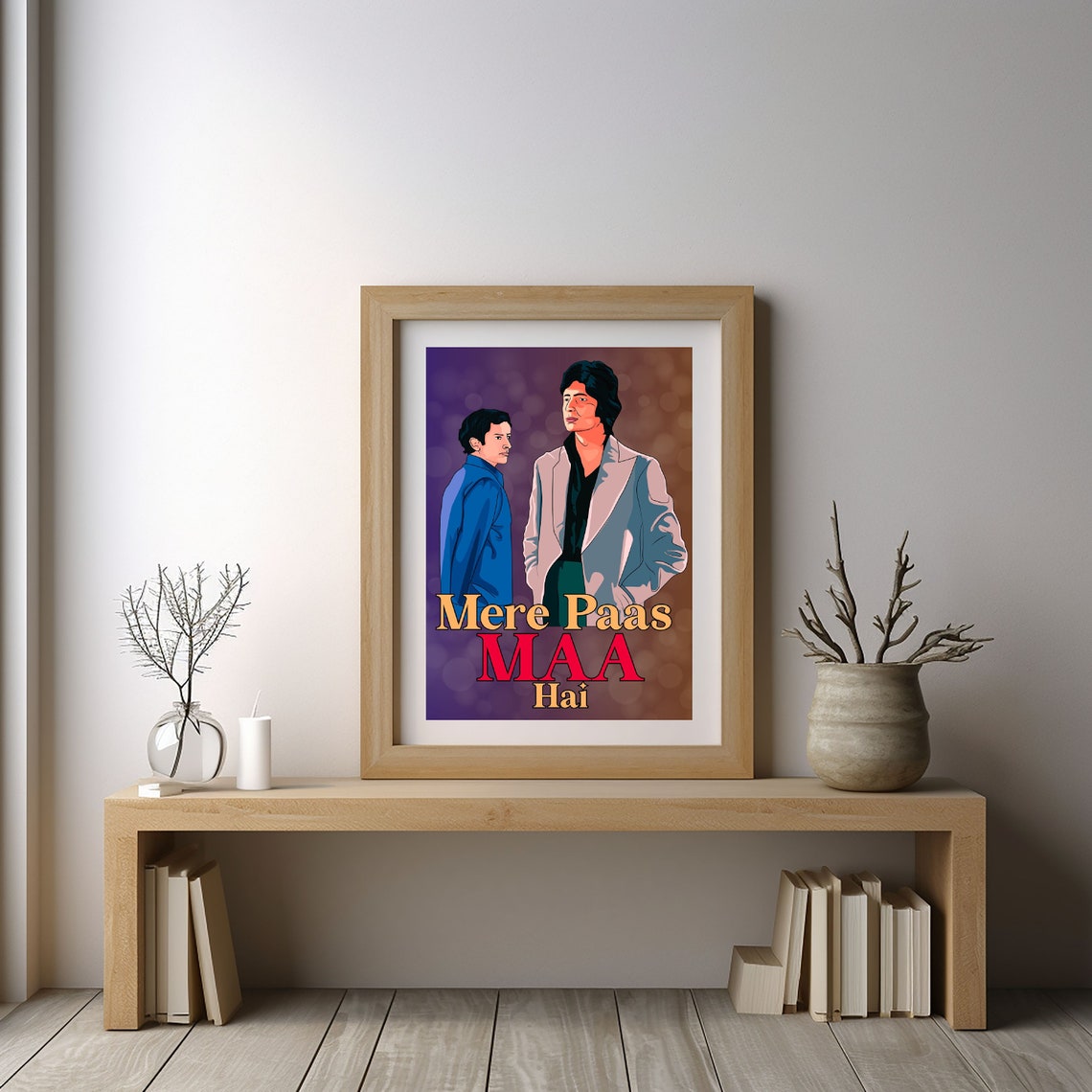 Vibrant Wall Art, Bollywood Actors, Iconic Dialogues, Premium Matte ...