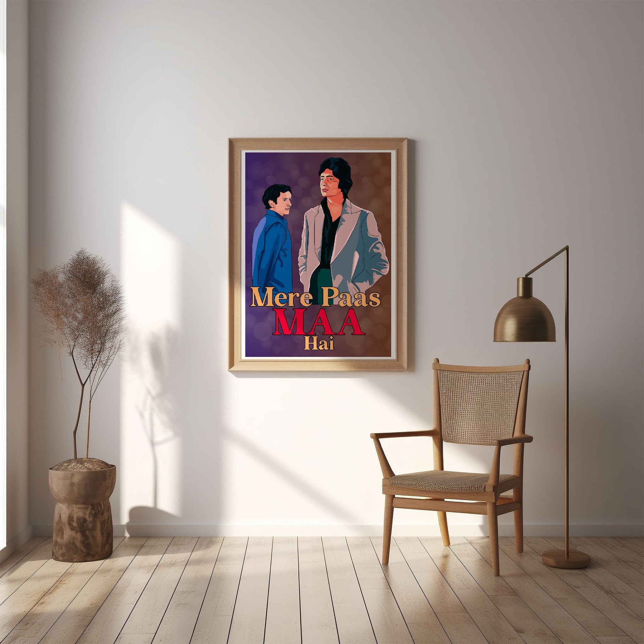Vibrant Wall Art, Bollywood Actors, Iconic Dialogues, Premium Matte ...