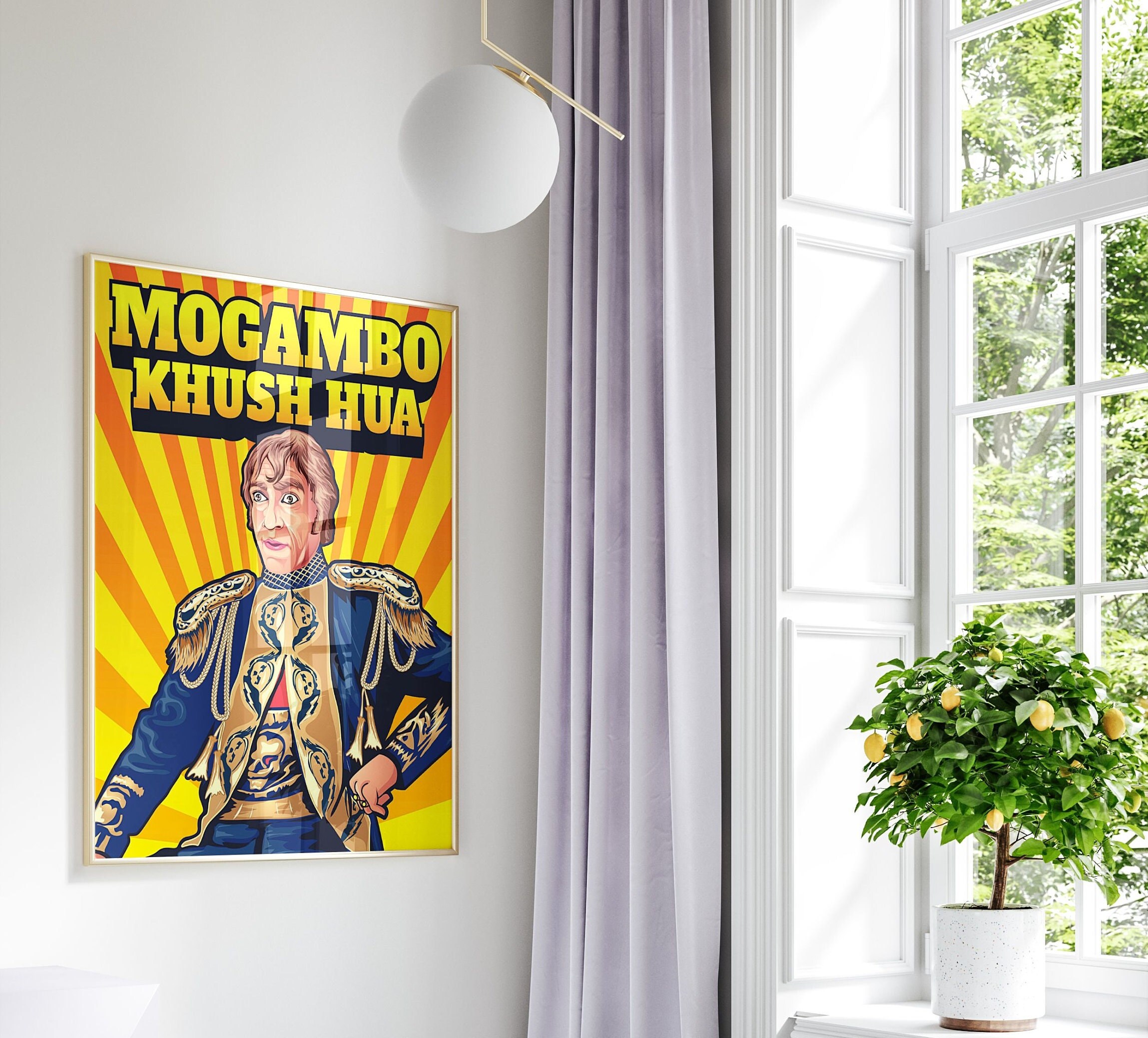 Vibrant Wall Art, Bollywood Actor Portraits, Iconic Dialogues, Mogambo ...