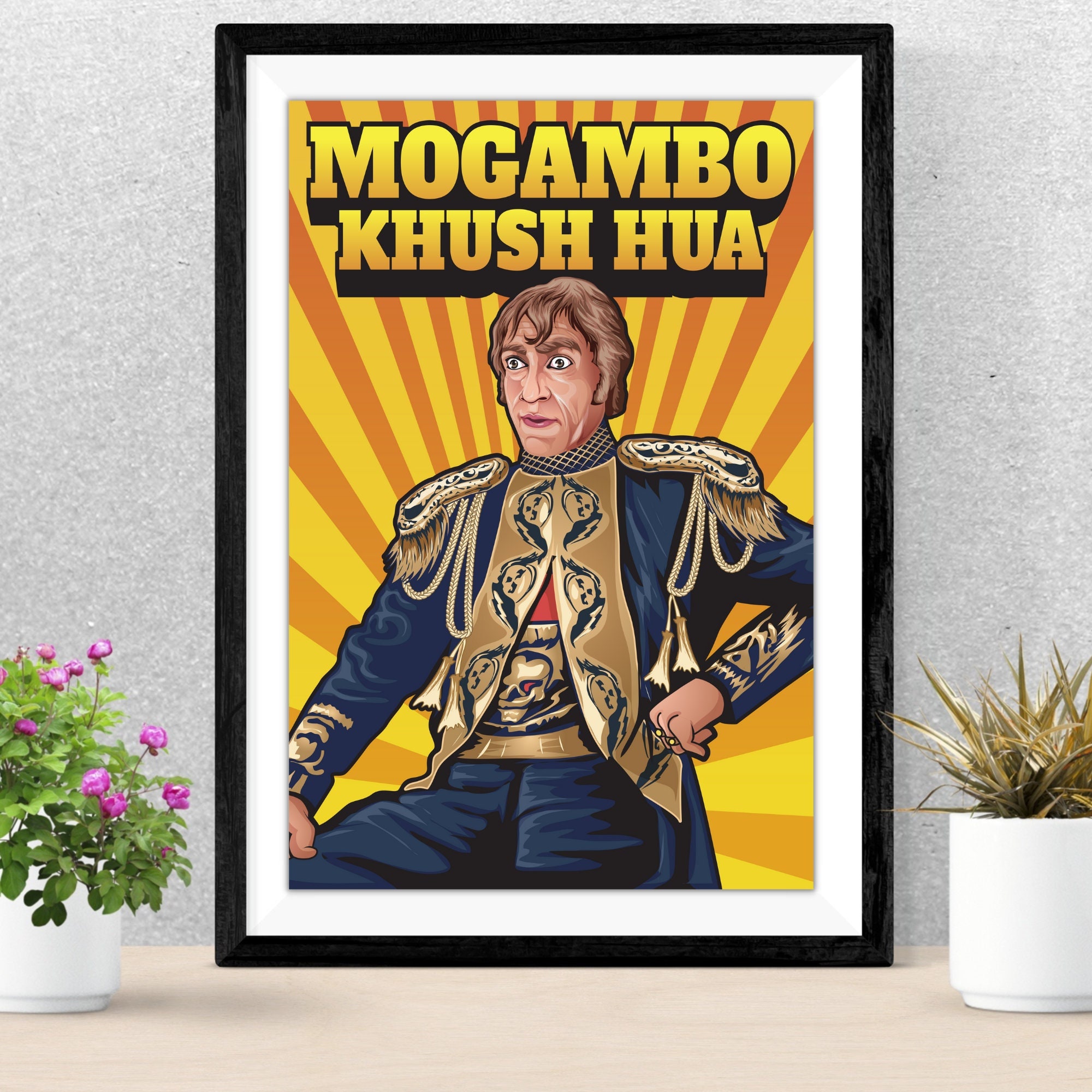 Vibrant Wall Art Bollywood Actors Iconic Dialogues Mogambo - Etsy
