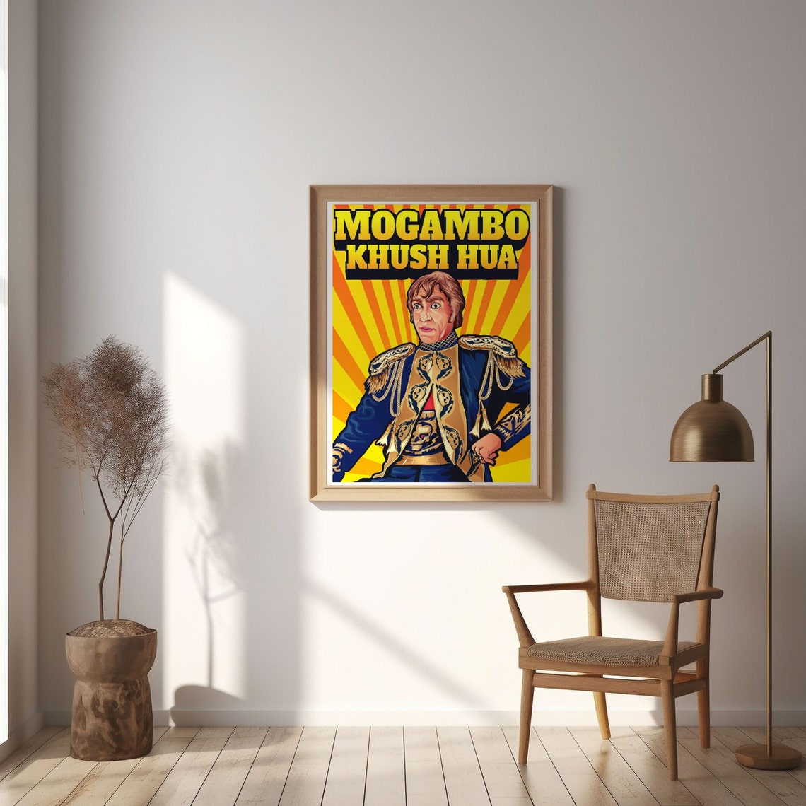 Vibrant Wall Art, Bollywood Actor Portraits, Iconic Dialogues, Mogambo ...