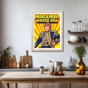 Vibrant Wall Art, Bollywood Actor Portraits, Iconic Dialogues, Mogambo ...