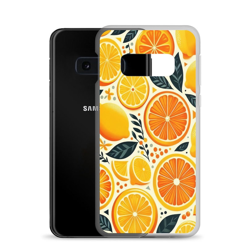 Clear Case for Samsung, Orange and Lemons Wallpaper, Oranges, Lemons ...