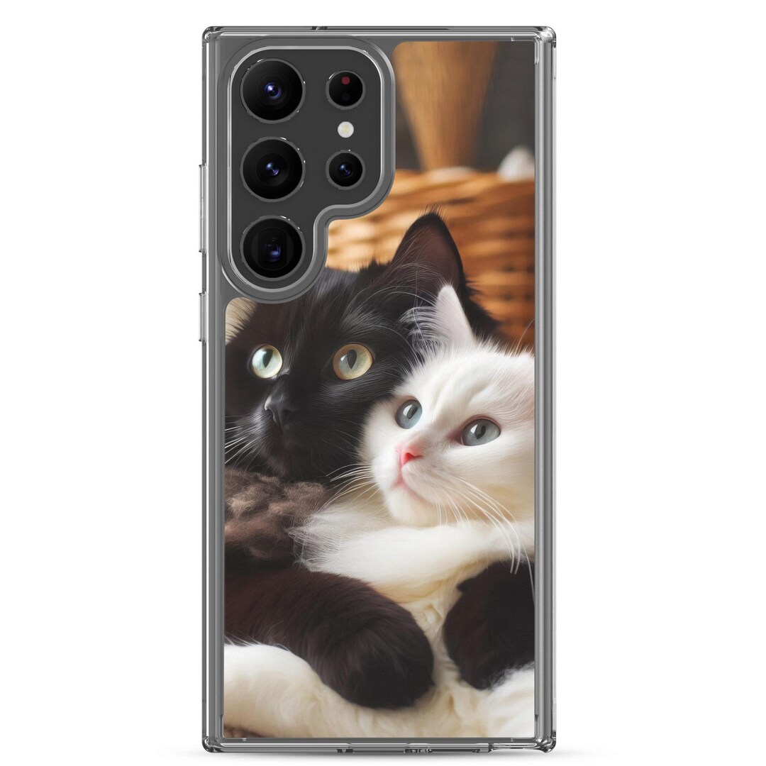 Samsung Galaxy Clear Case With Hugging Cats Design - Cute Protective ...