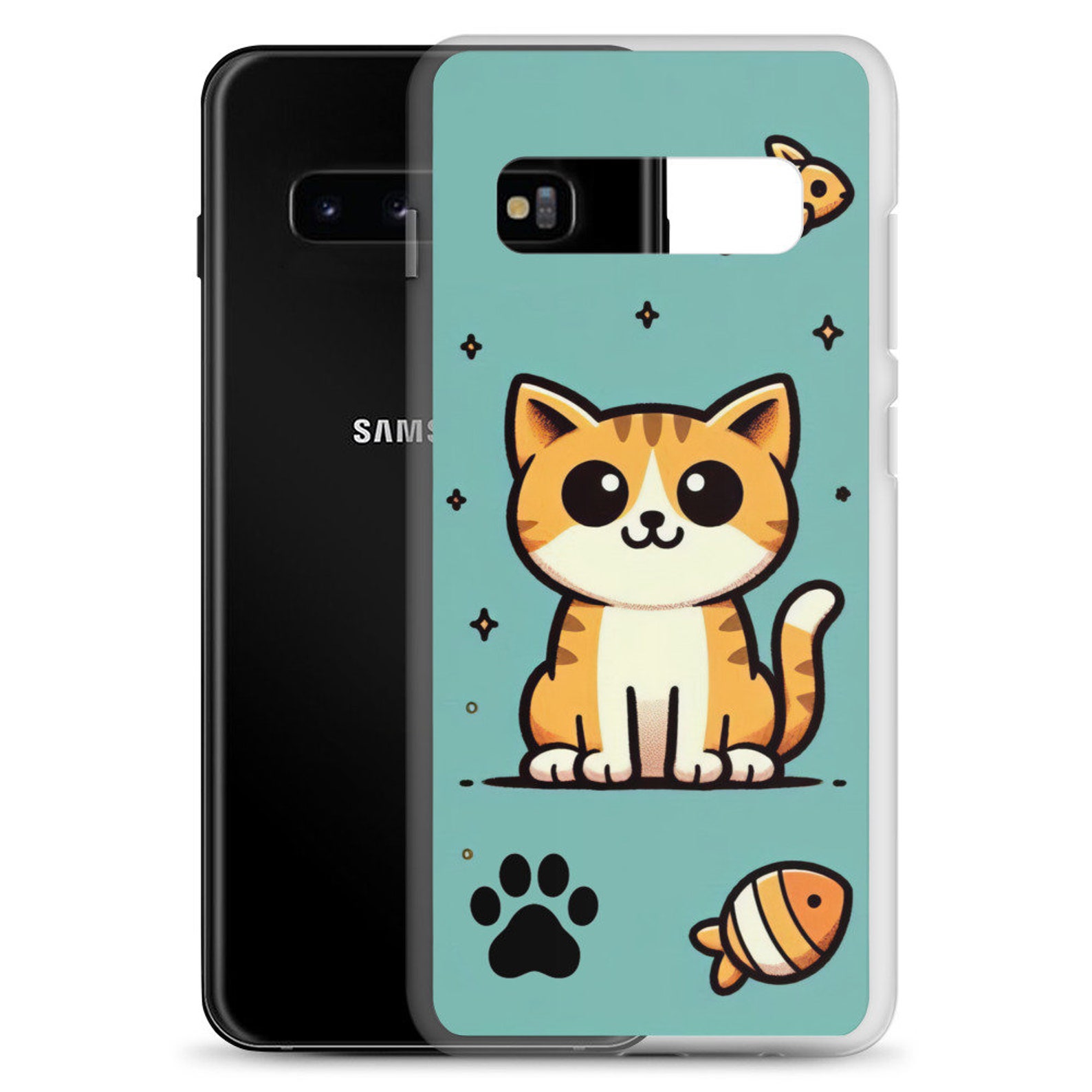 Kid's Samsung Case Happy Cat,tabby Cat, Cute Kitten Cat Lover Phone ...