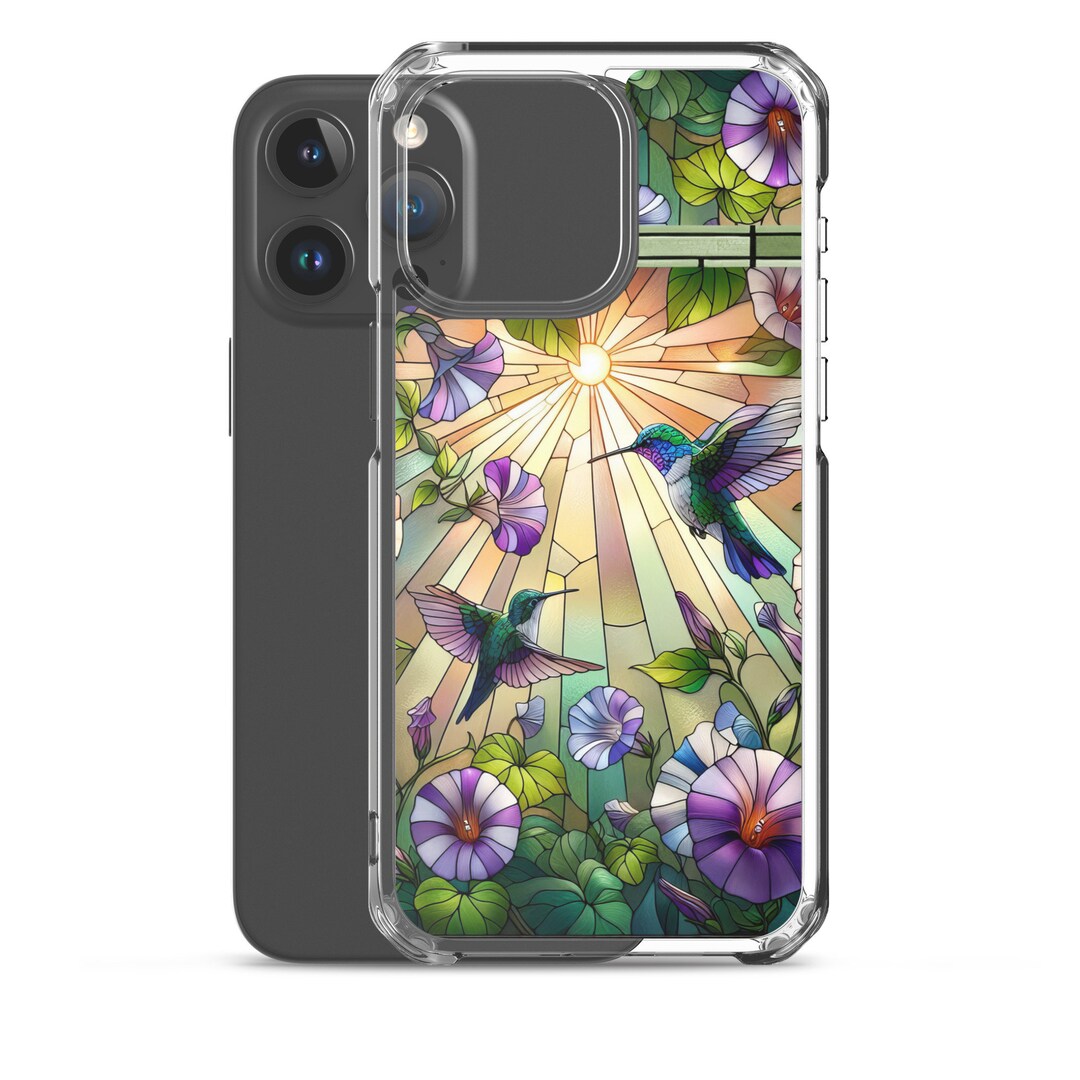 Hummingbird iPhone Case | Stained Glass Hummingbirds | Morning Glories ...