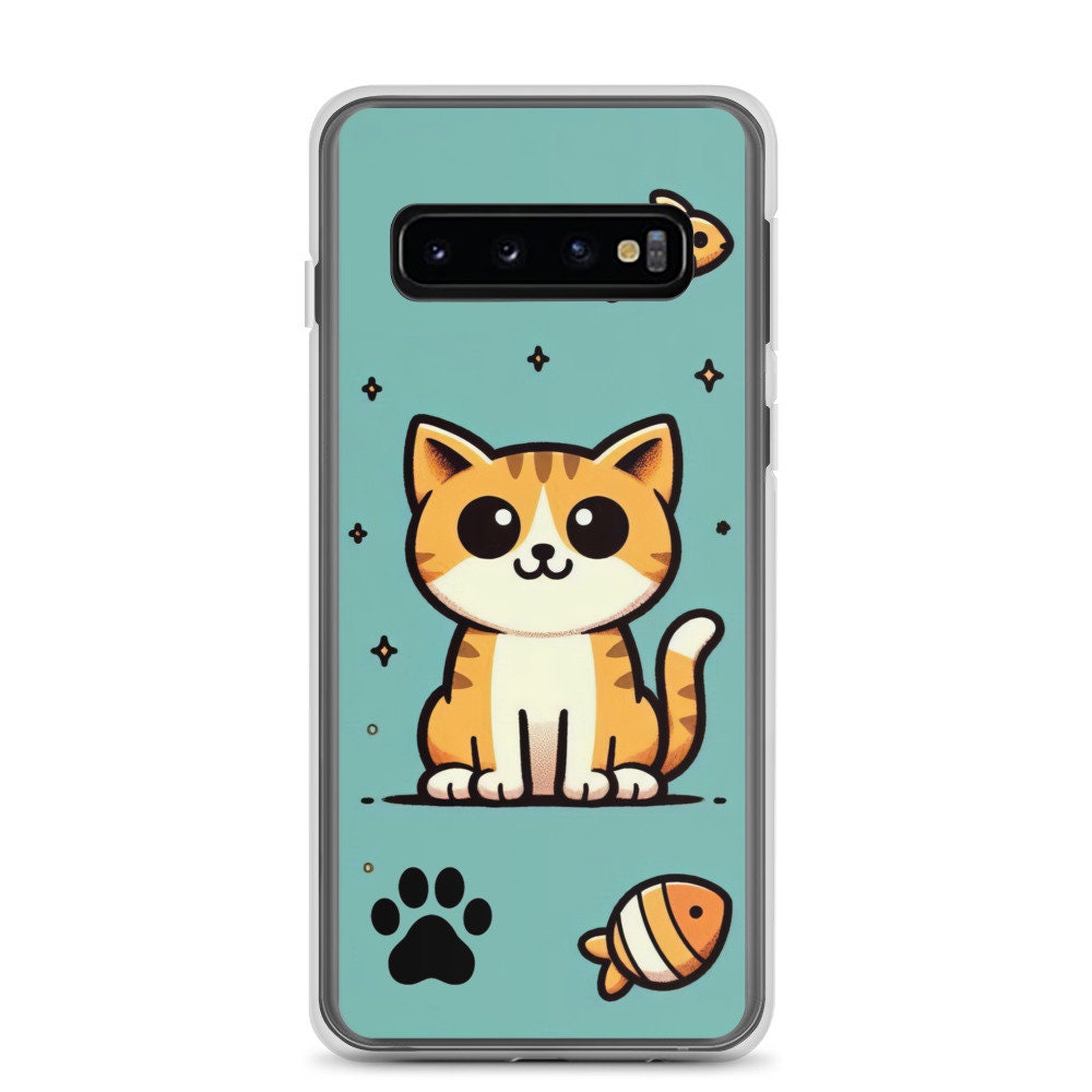 Kid's Samsung Case Happy Cat,tabby Cat, Cute Kitten Cat Lover Phone ...