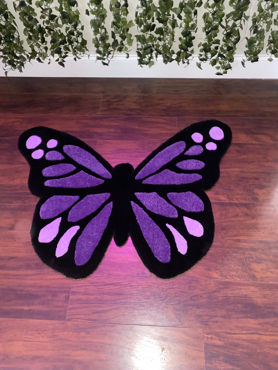 Butterfly Tufted Rug color of Your Choice - Etsy