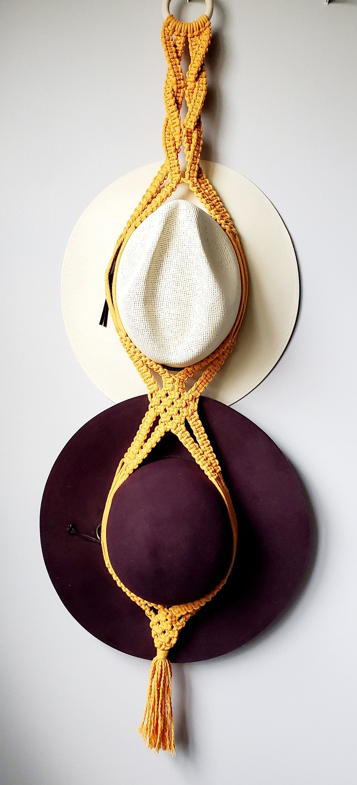 Macrame Double Hat Holders - Etsy
