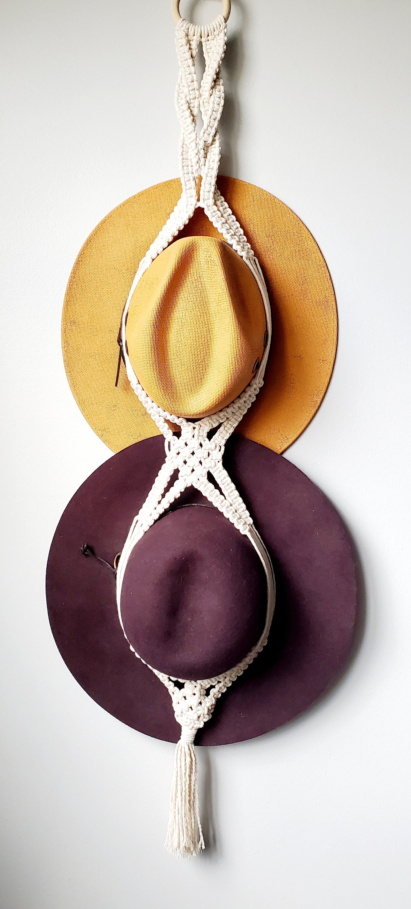 Macrame Double Hat Holders - Etsy