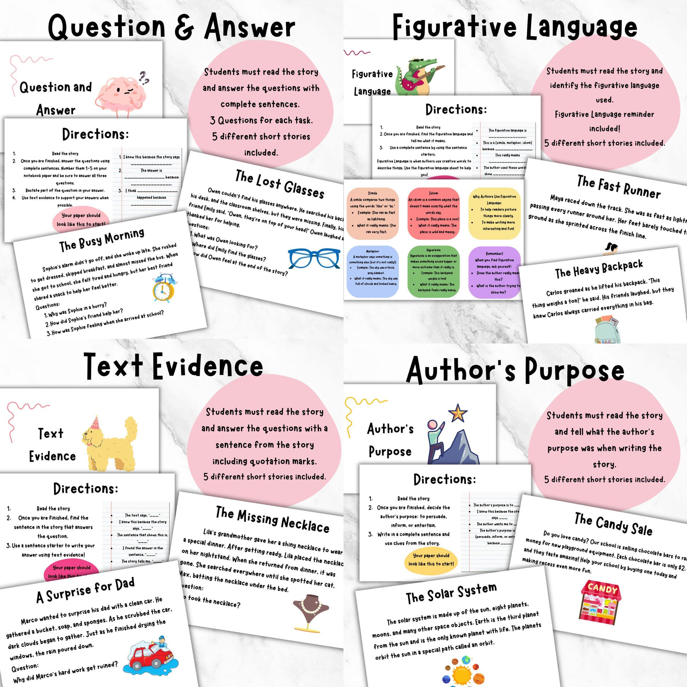 Parts of a Story Task Card Box | Elementary ELA | 18 Task Card Sets ...