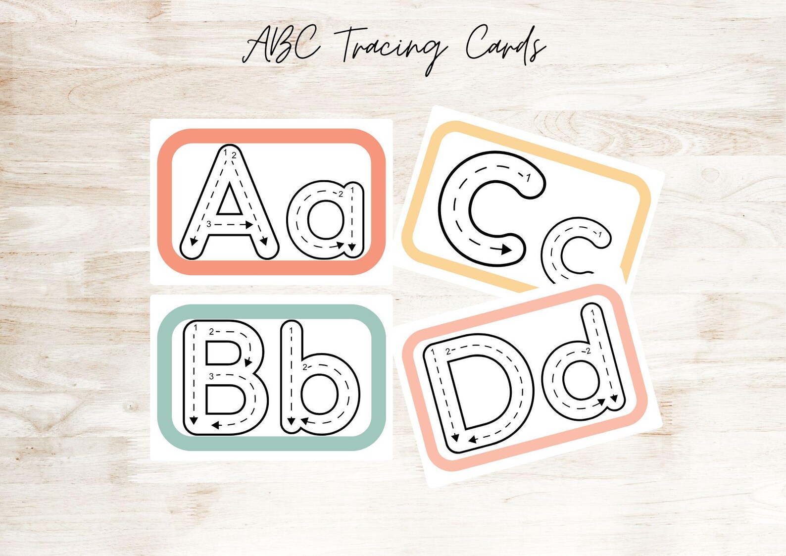 A-Z Uppercase & Lowercase Tracing Cards | Digital PDF | Alphabet ...