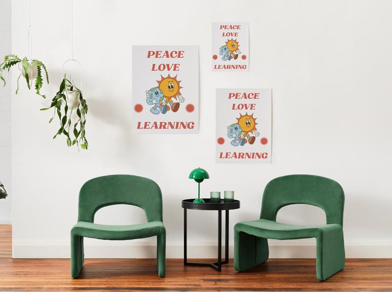 Retro Classroom Posters | Set of 5 Digital Downloads | Groovy Classroom ...