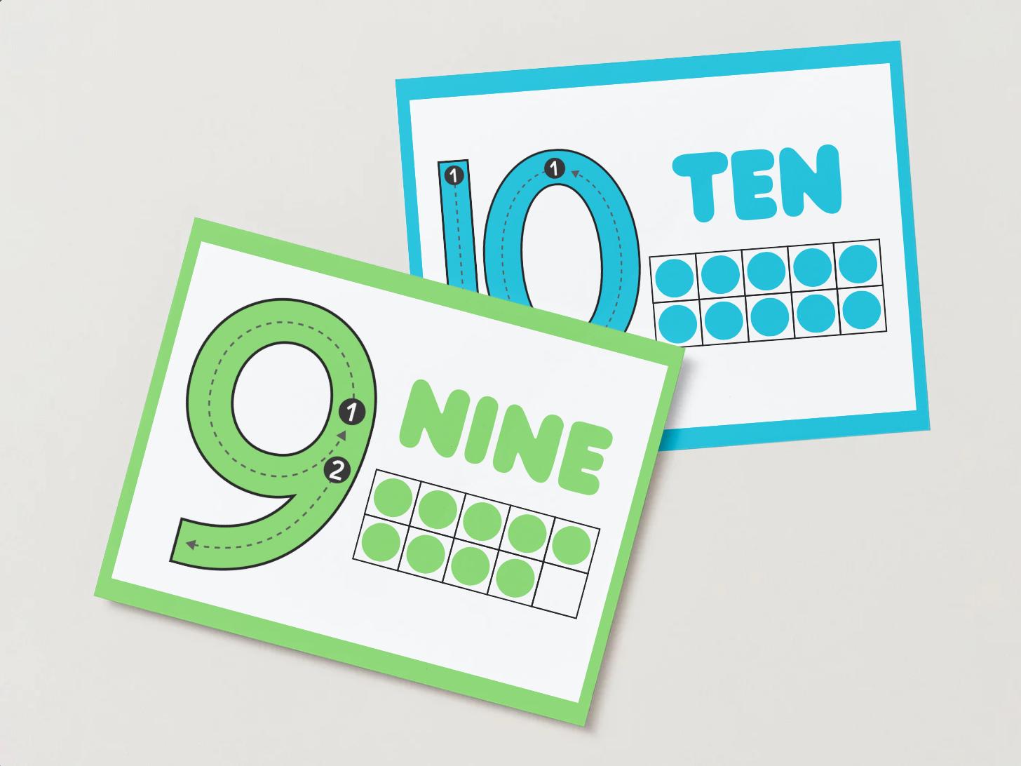 Number Tracing Printable Posters 1-20 | Rainbow Number Tracing ...