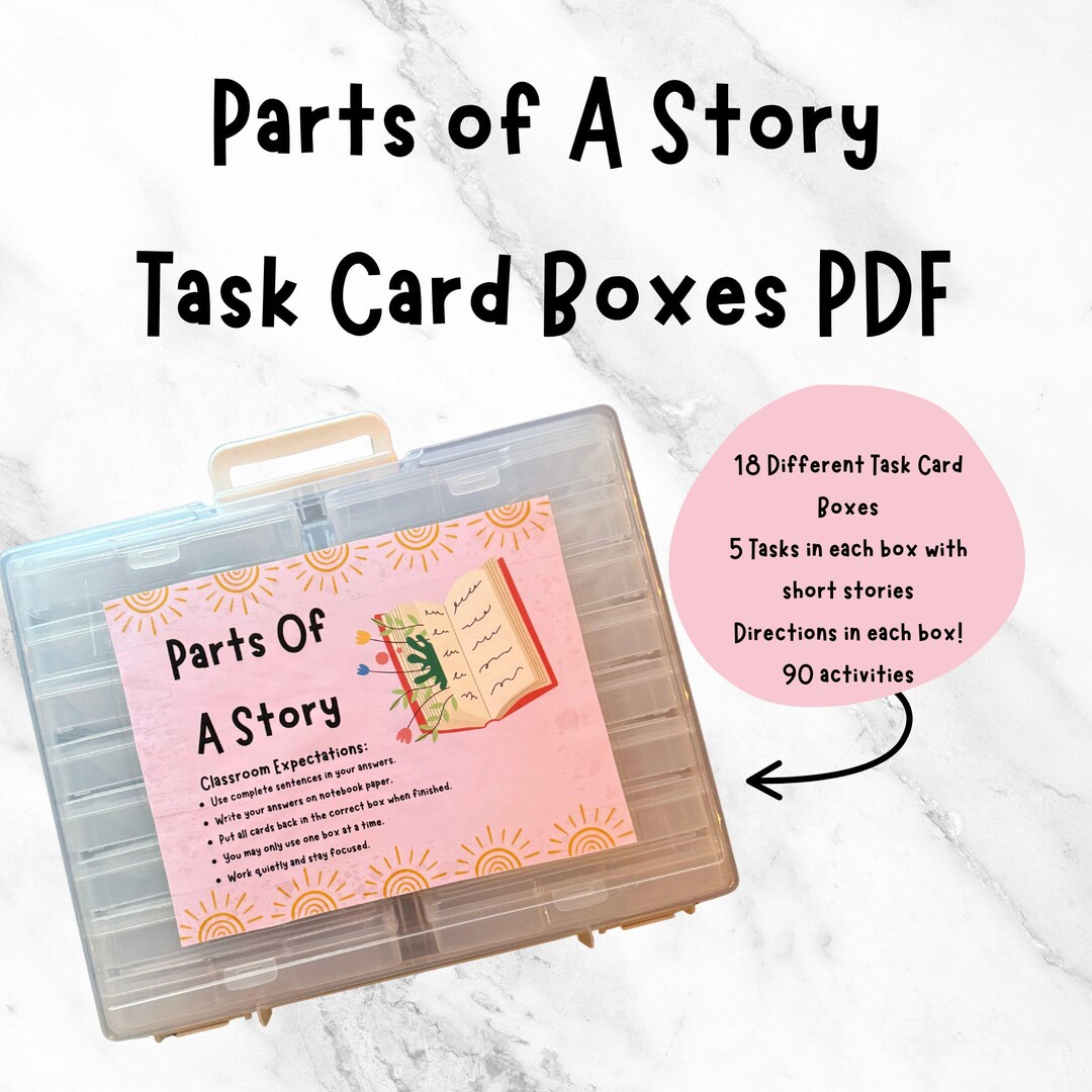 Parts of a Story Task Card Box | Elementary ELA | 18 Task Card Sets ...