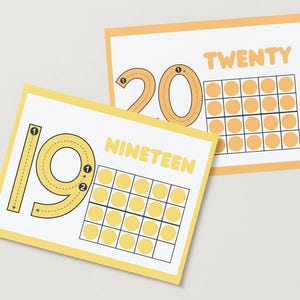 Number Tracing Printable Posters 1-20 | Rainbow Number Tracing ...