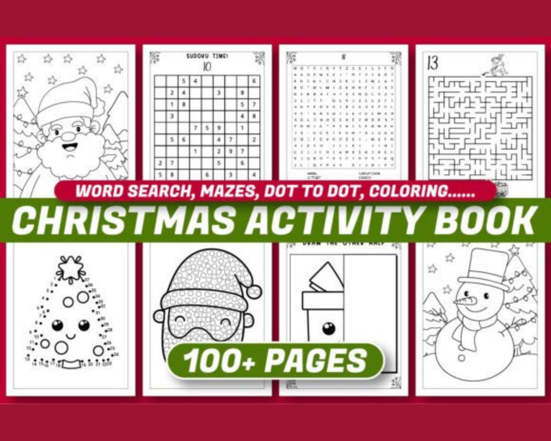 Christmas Coloring Activity Book for Kids, Coloring Pages, Coloring ...