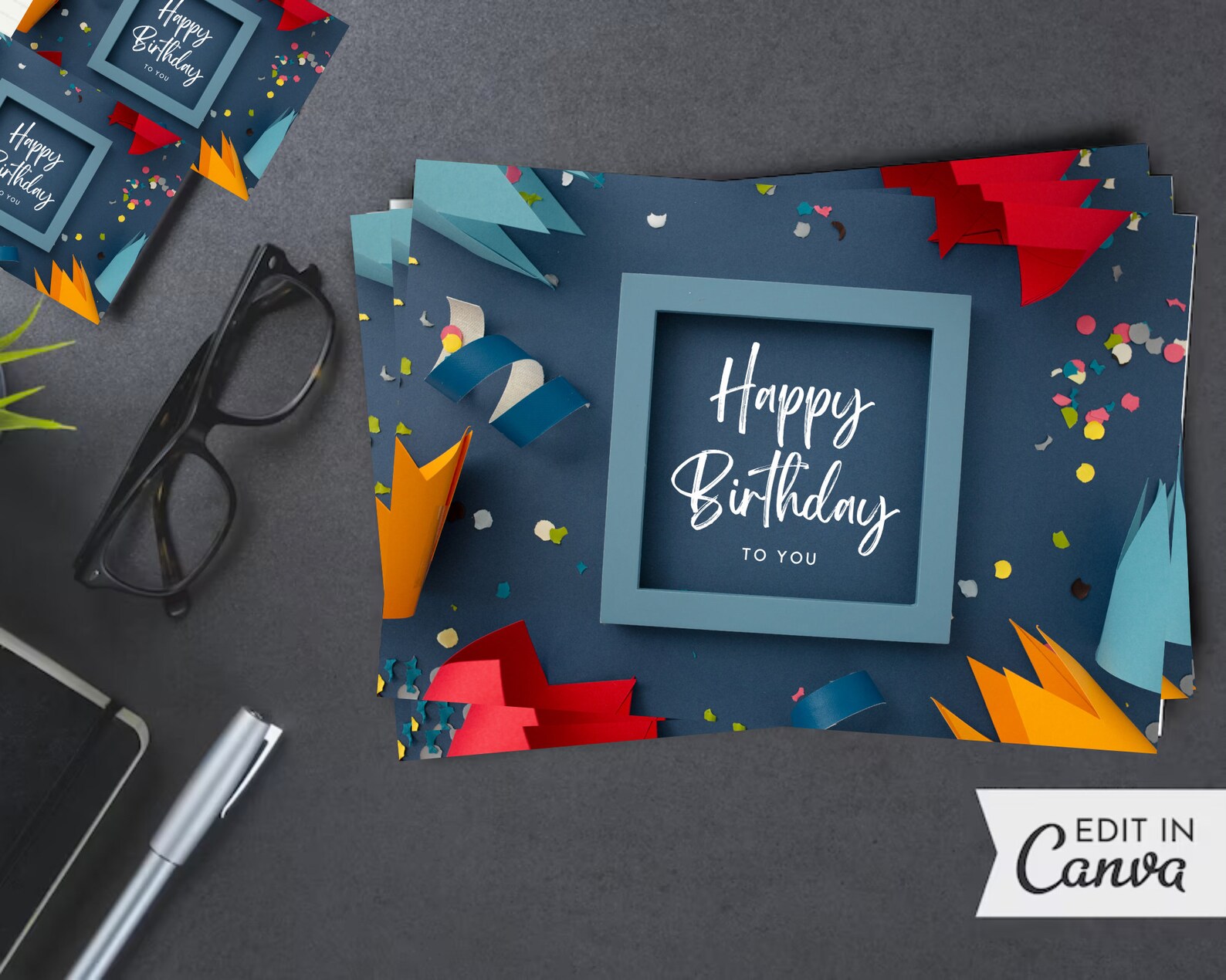 Birthday Card Prints, Editable Birthday Card, Downloadable Birthday ...