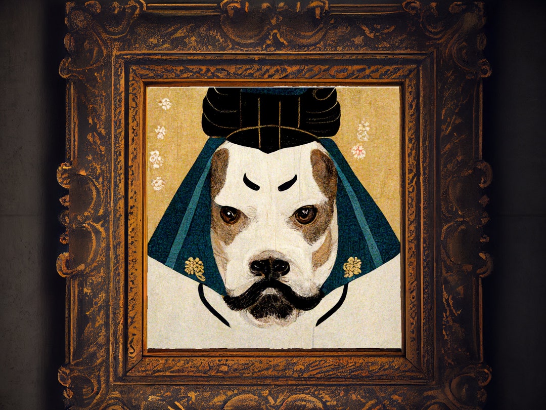 Boxer Samurai Unframed Wall Art Ukiyo-e Style Boxer Dog - Etsy