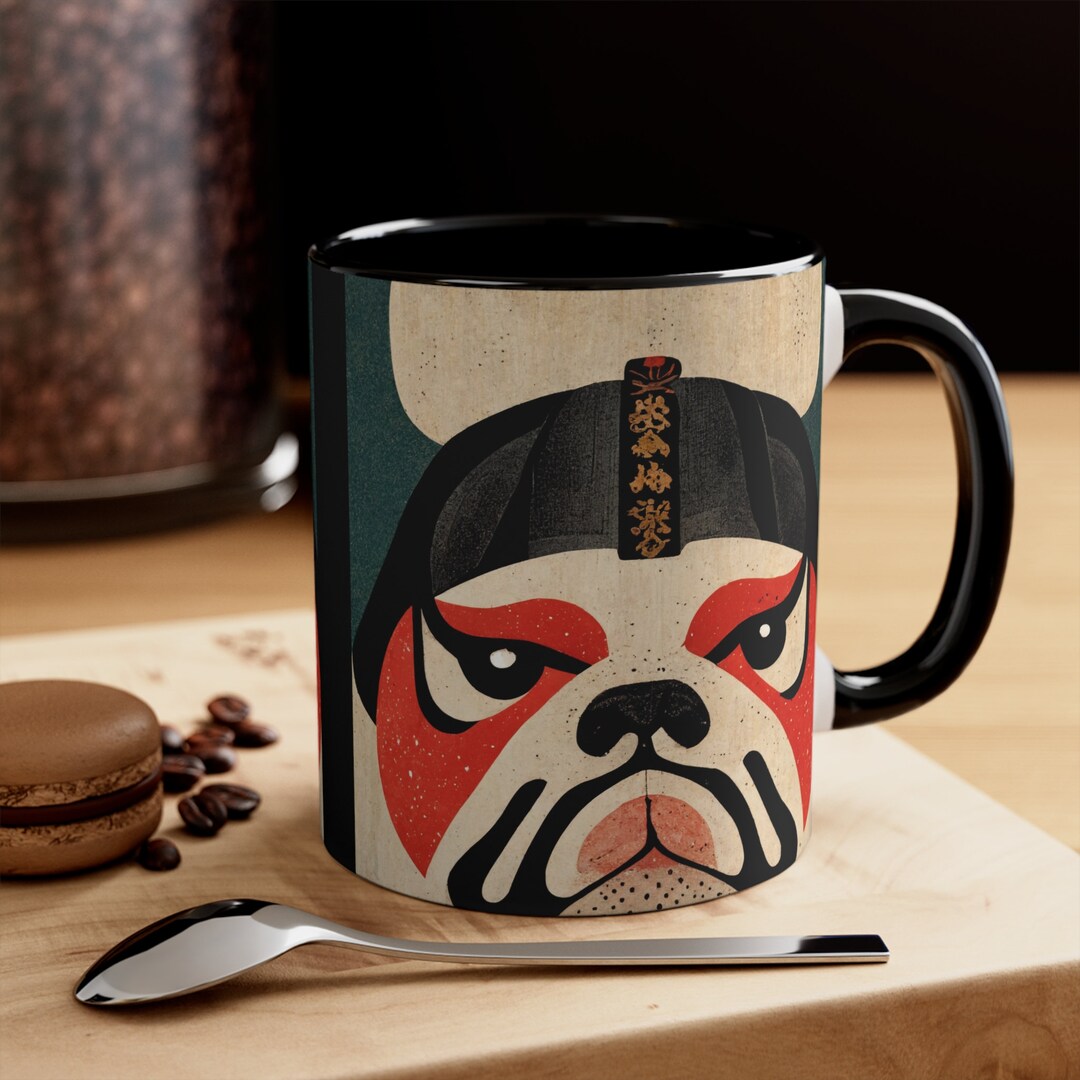 Bulldog Samurai Coffee Mug, Ukiyo-e Style Bulldog Gifts, Gift for Dog ...