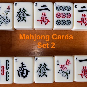 SET 2: Learning to Play Mahjong Hand Cards PDF - Etsy