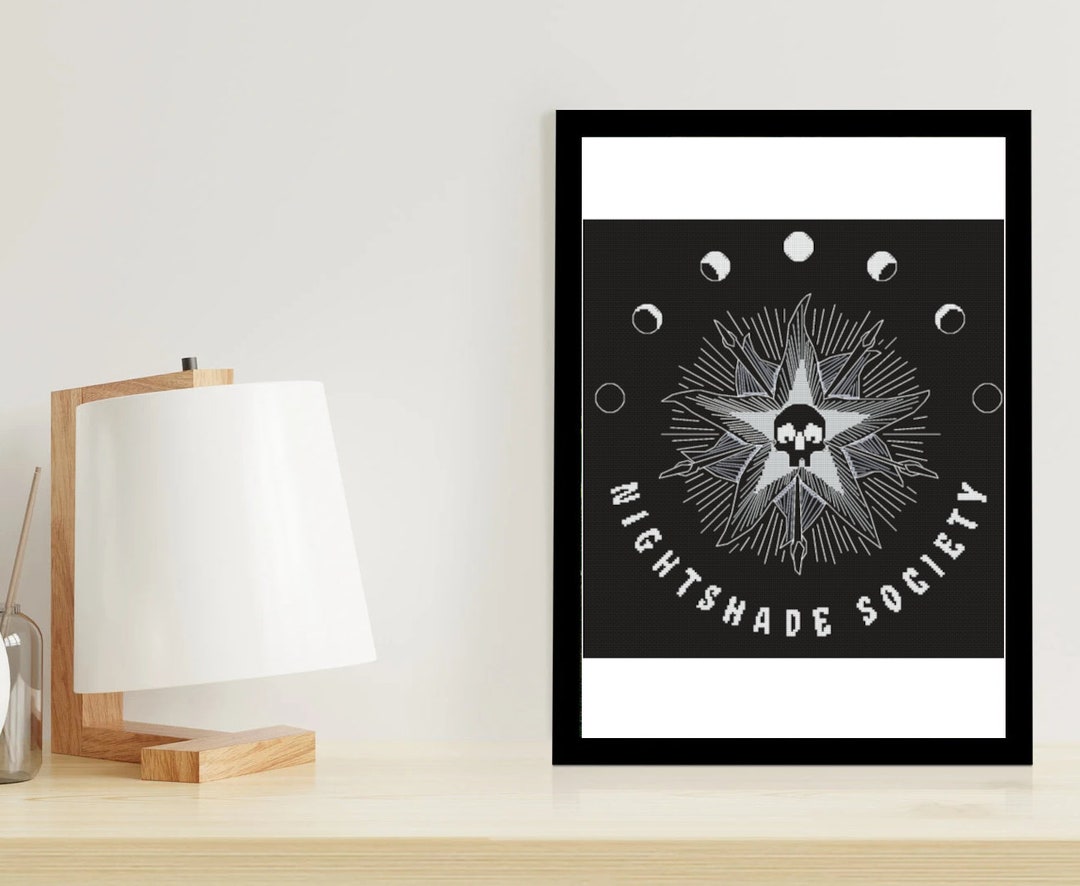 Nightshade Society Cross-stitch Pattern Wednesday Addams - Etsy