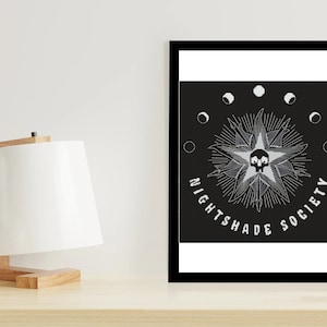 Nightshade Society Cross-stitch Pattern Wednesday Addams - Etsy