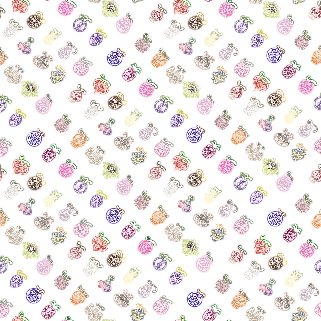 One Piece Devil Fruit Neon Seamless Digital Pattern - Etsy