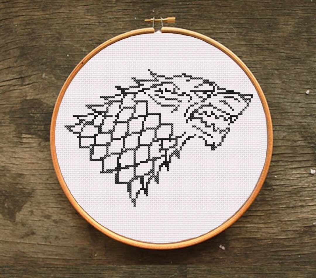 House of Stark Crest, Game of Thrones Counted Cross Stitch Pattern - Etsy