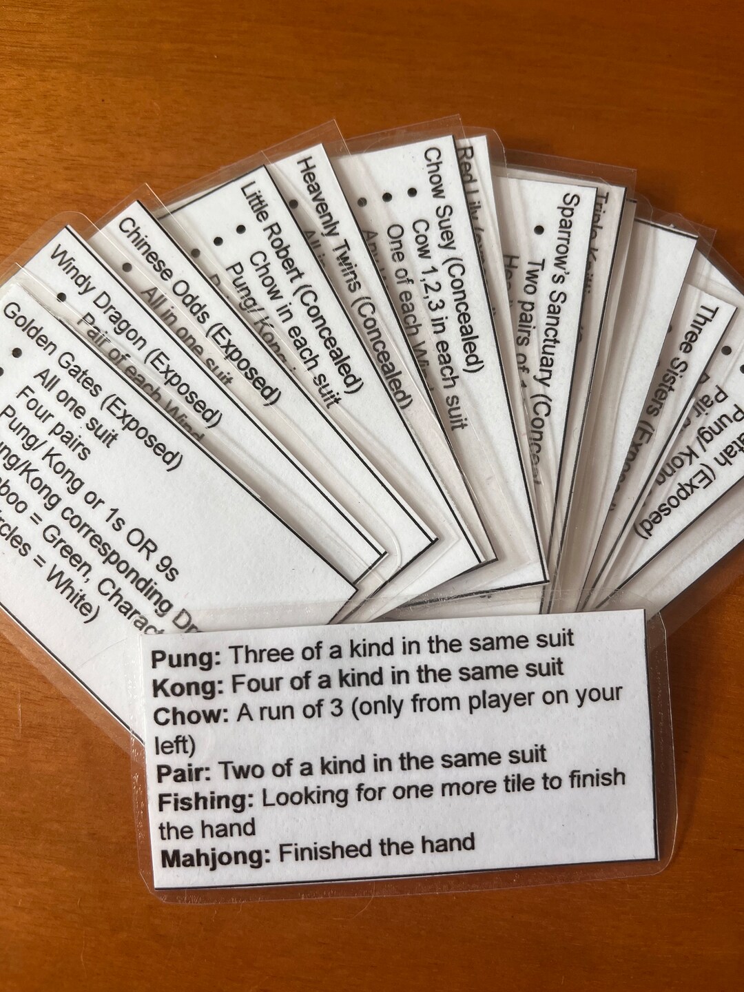 SET 3: Extension Mahjong Hand Cards PDF - Etsy Canada