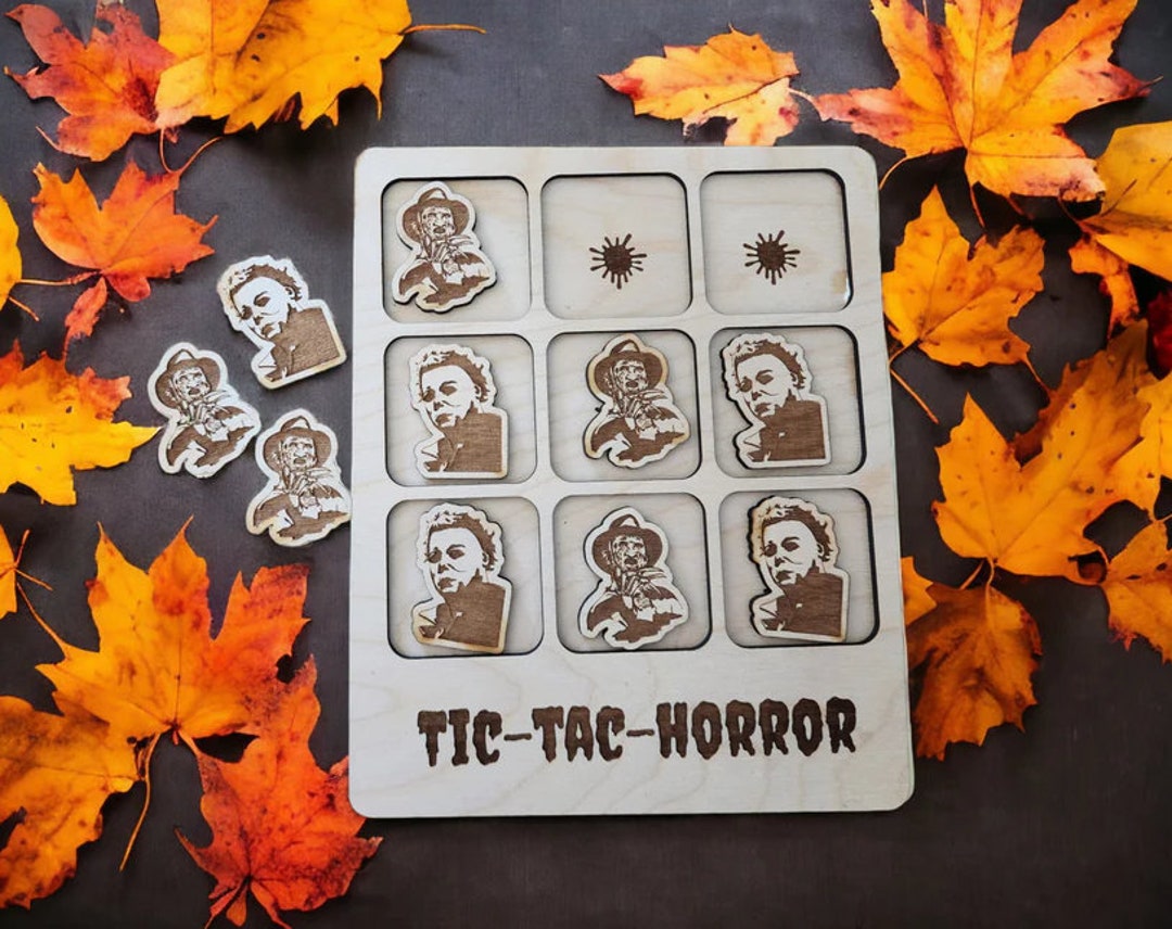 Halloween Tic Tac Toe Game for Kids Horror Characters Tic Tac - Etsy
