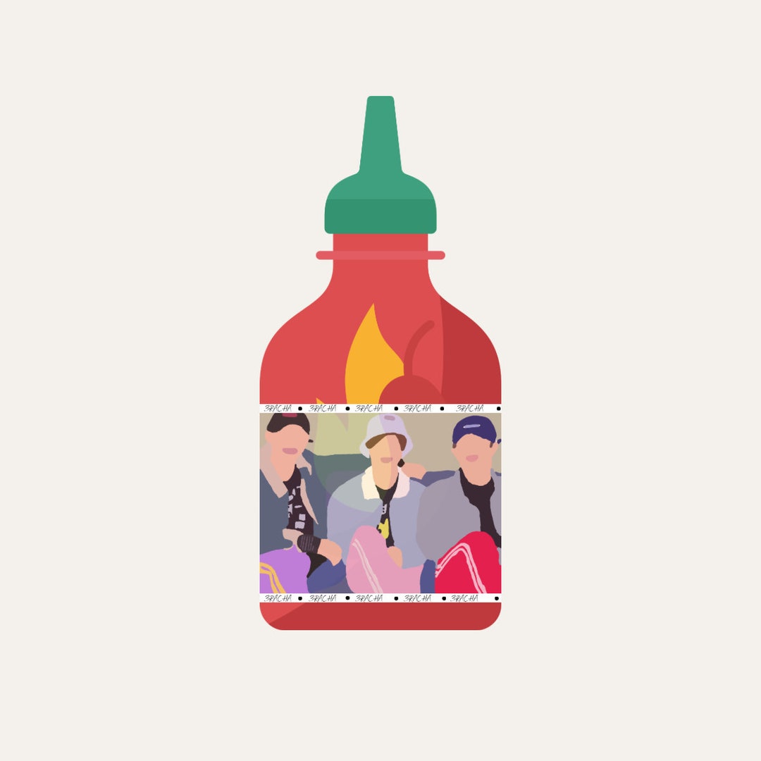 Stray Kids 3racha Sriracha Bottle Sticker Decal - Etsy