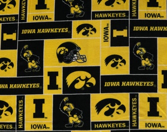 University of Iowa Fleece Fabric - Etsy