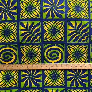 Traditional Polynesian Tapa Checkered Design Fabric| Cotton Light ...