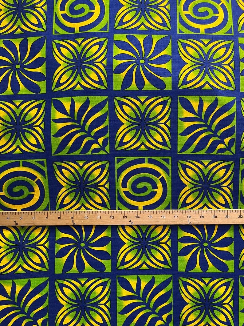 Traditional Polynesian Tapa Design Cotton Light Barkcloth Fabric ...