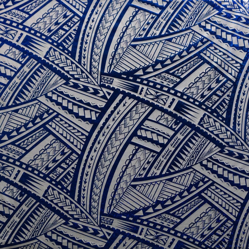 Traditional Polynesian Tattoo Design Foil Fabric - Etsy