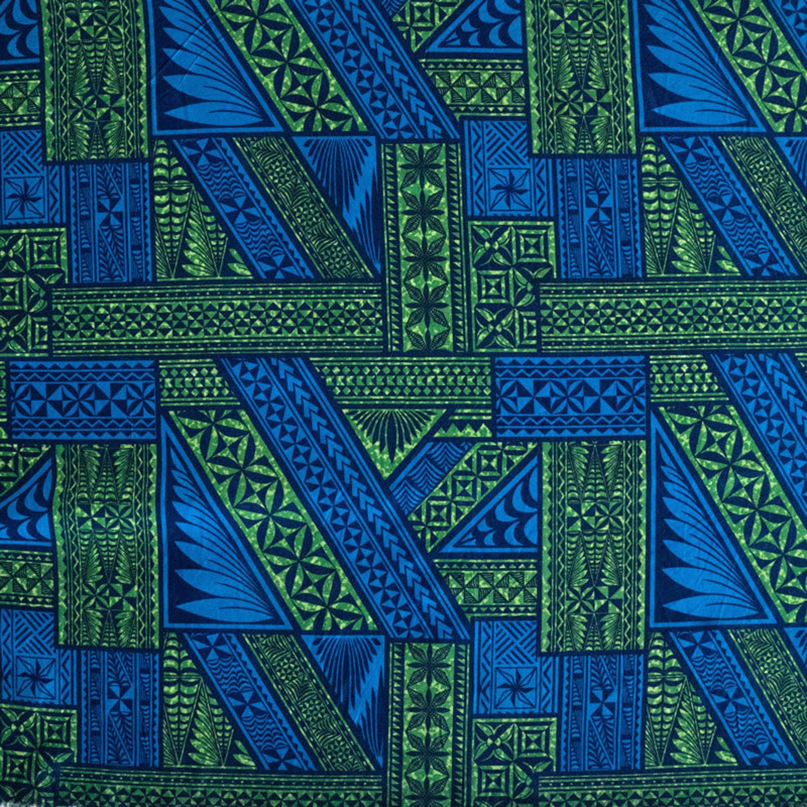 Traditional Tongan Geometric Design Fabric | Peachskin - Etsy