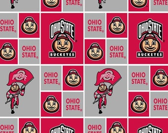 OSU Tone on Tone Cotton Fabric Ohio State University Buckeyes - Etsy