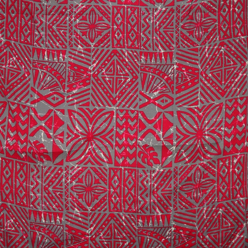Traditional Polynesian Tapa Design Light Barkcloth | Islands Fabric - Etsy