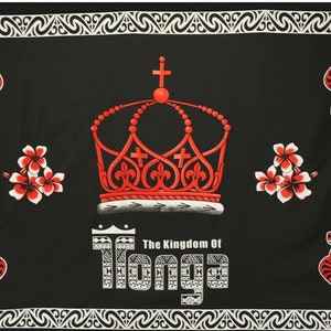 Kingdom of Tonga Crown Turtle Plumeria | Sarong - Etsy