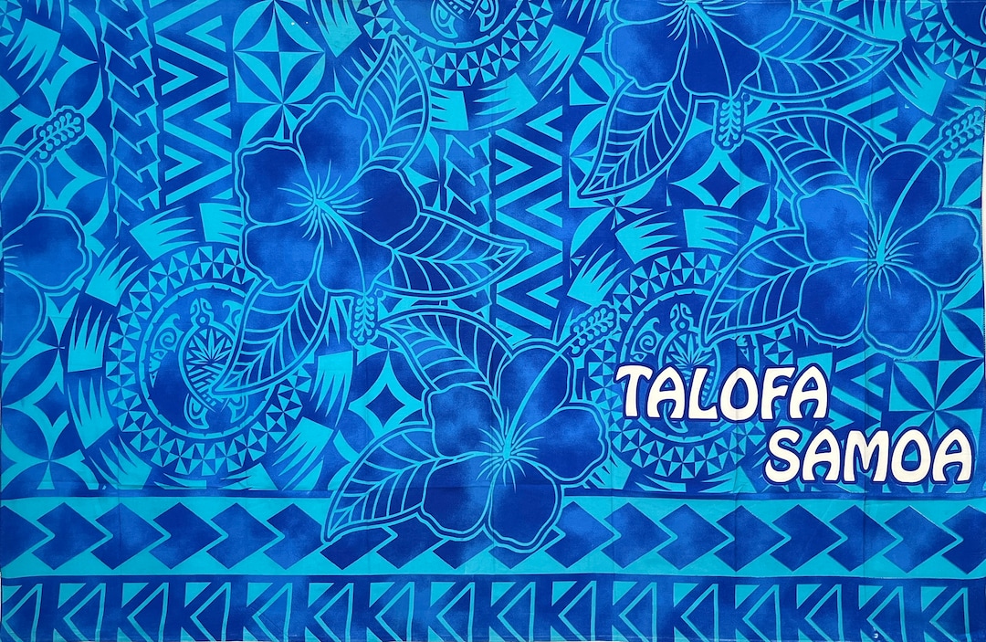 Talofa Samoa Hibiscus Flowers Sarong - Etsy