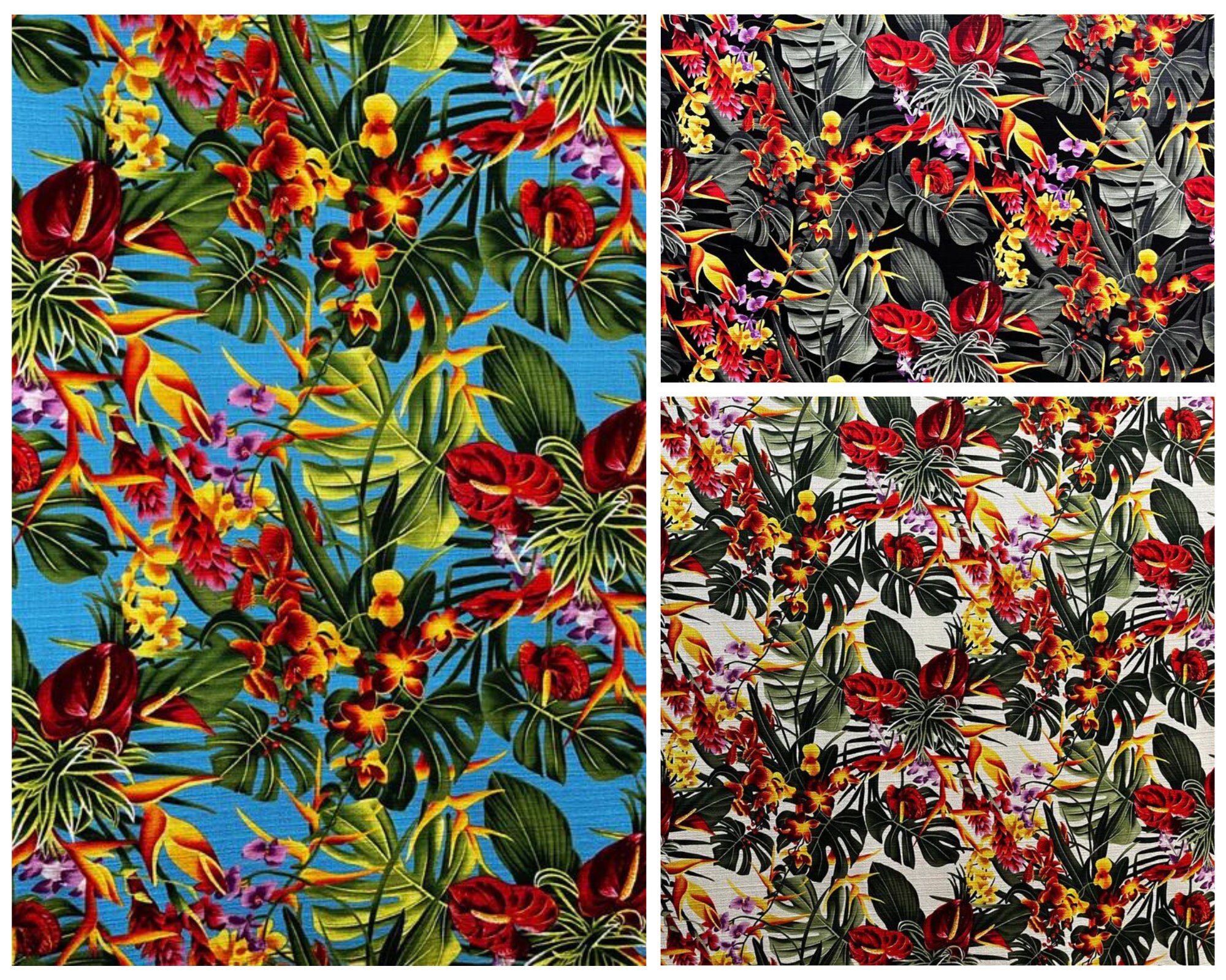Hawaiian Tropical Garden | Light Barkcloth - Etsy