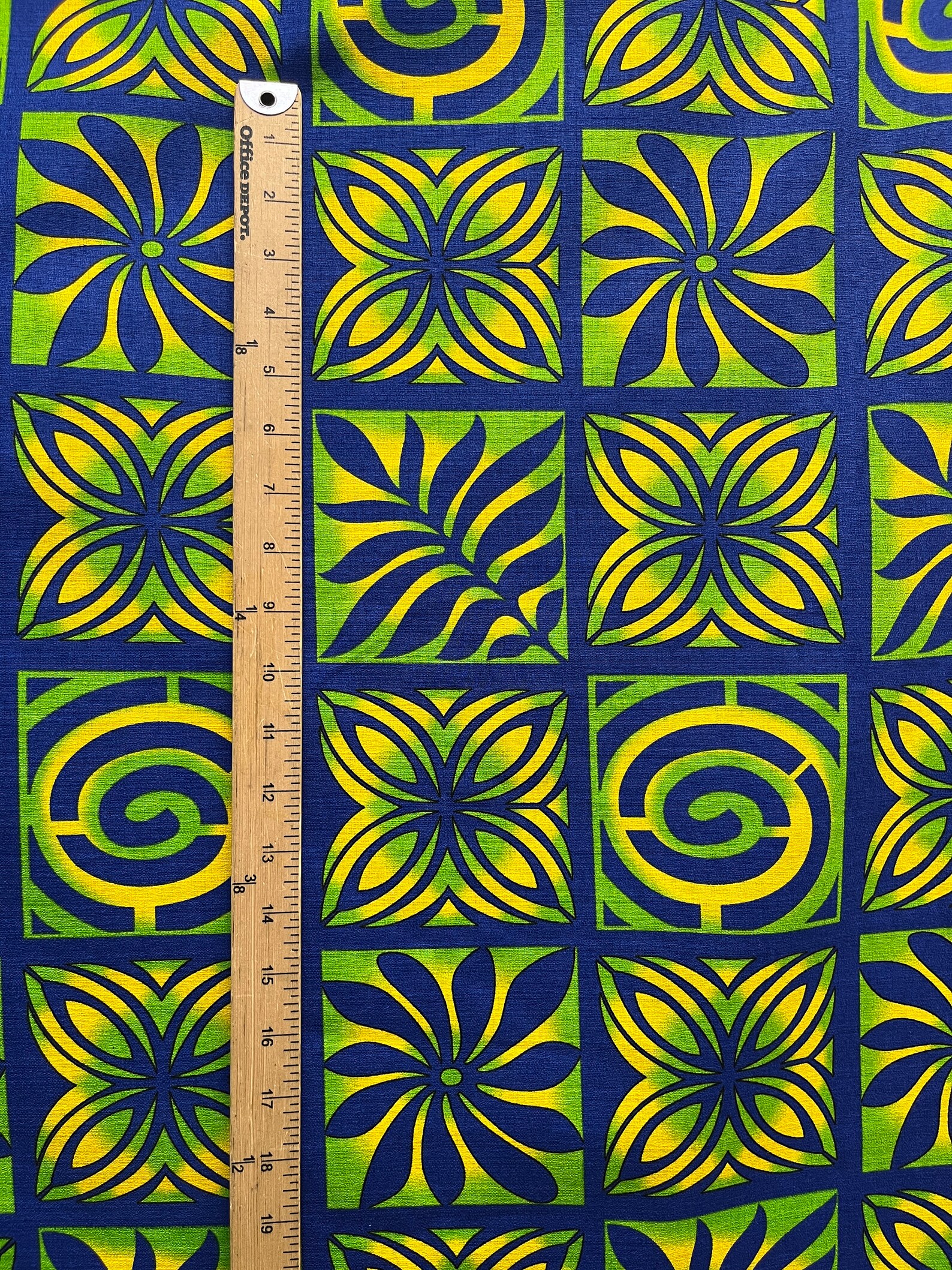 Traditional Polynesian Tapa Design Cotton Light Barkcloth Fabric ...