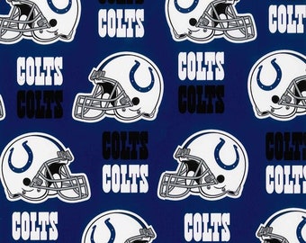 Indianapolis Colts Fabric 100% Cotton Ships in 1 Business Day - Etsy
