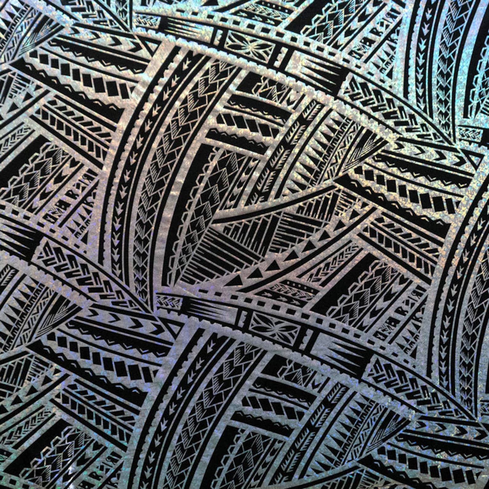 Traditional Polynesian Tattoo Design Fabric Polyester Foil - Etsy