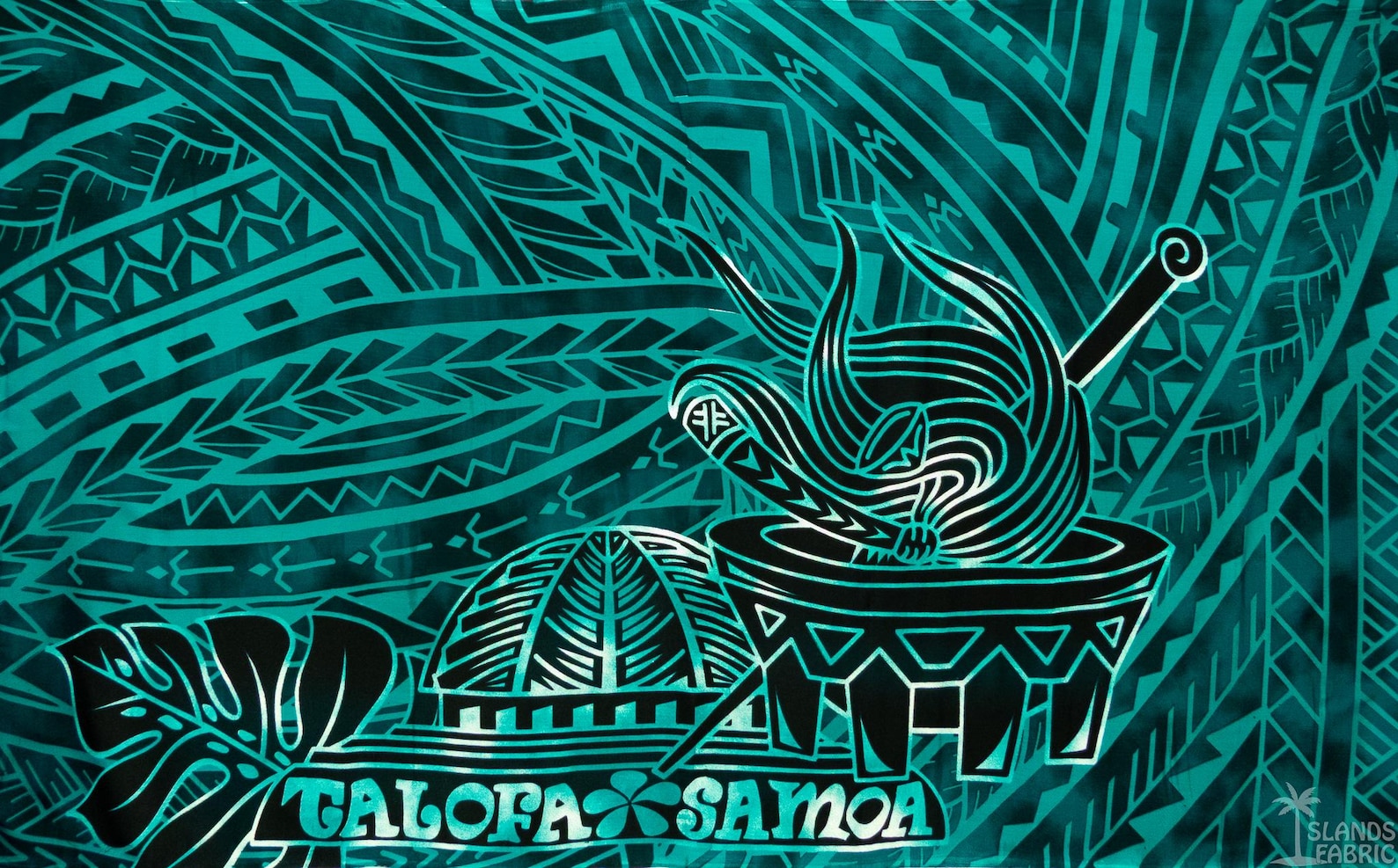 Talofa Samoa Kava Bowl Sarong | Islands Fabric - Etsy