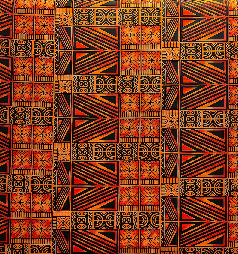 Traditional Polynesian Tapa Fabric | Light Barkcloth - Etsy