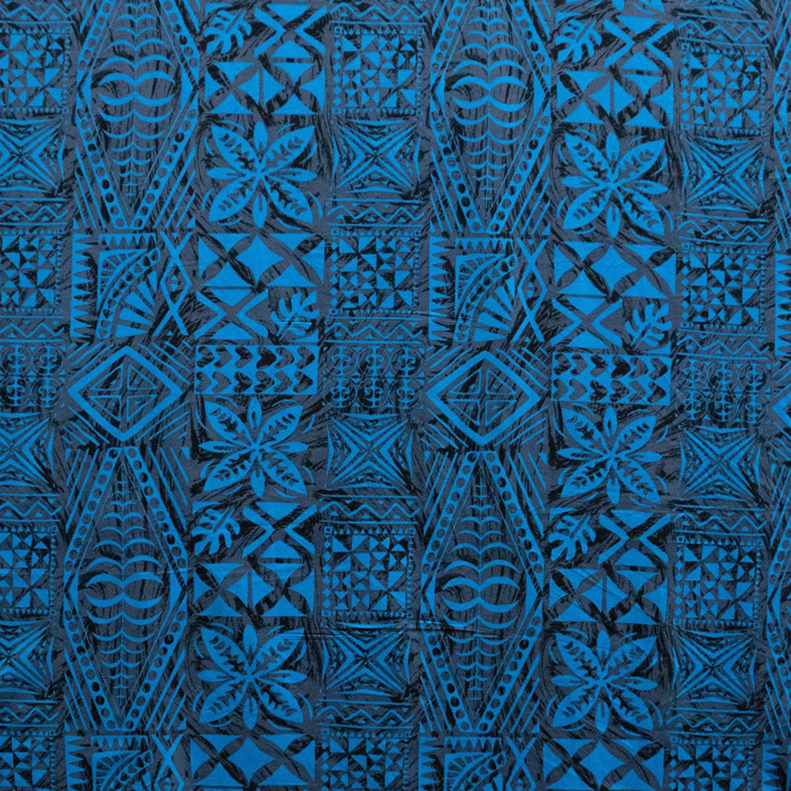 Traditional Tongan Geometric Design Polyester Fabric - Etsy