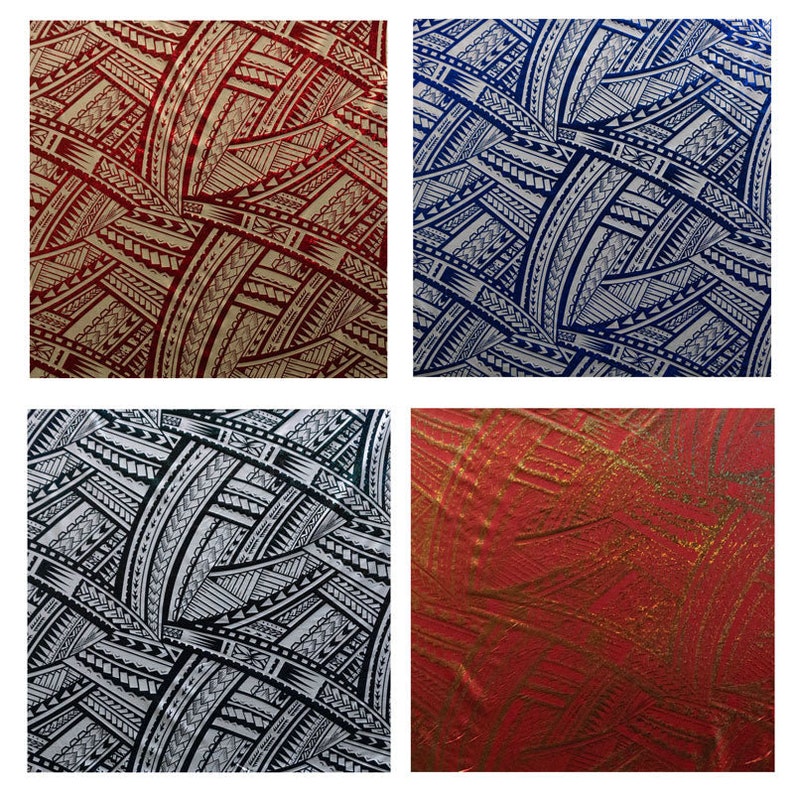 Traditional Polynesian Tattoo Design Polyester Foil Printed - Etsy