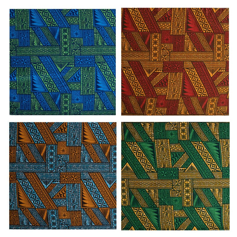 Traditional Tongan Geometric Design Peachskin Fabric - Etsy